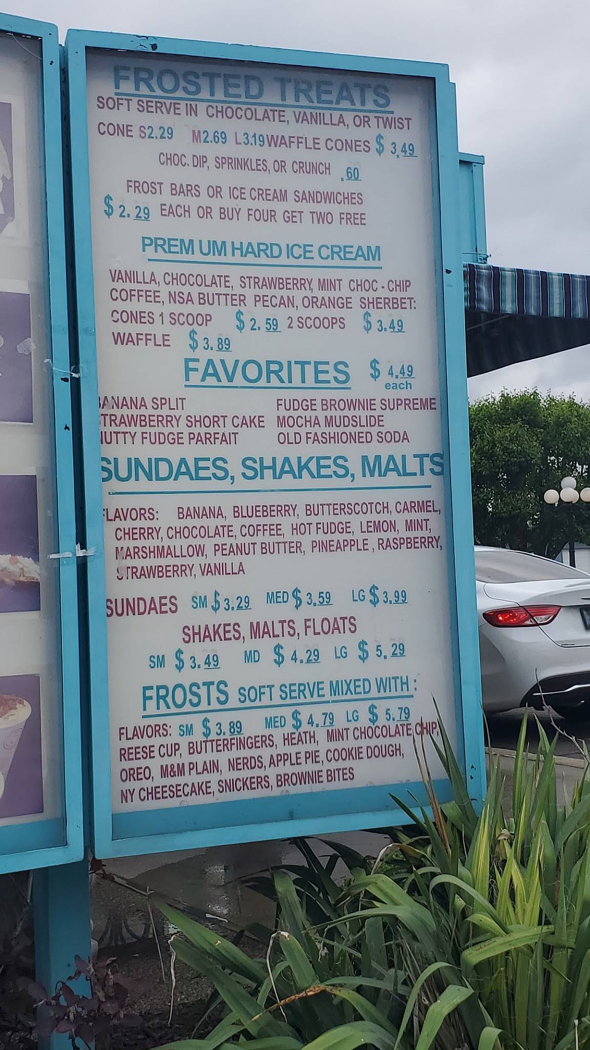 Menu at Frost Bite restaurant, Avon