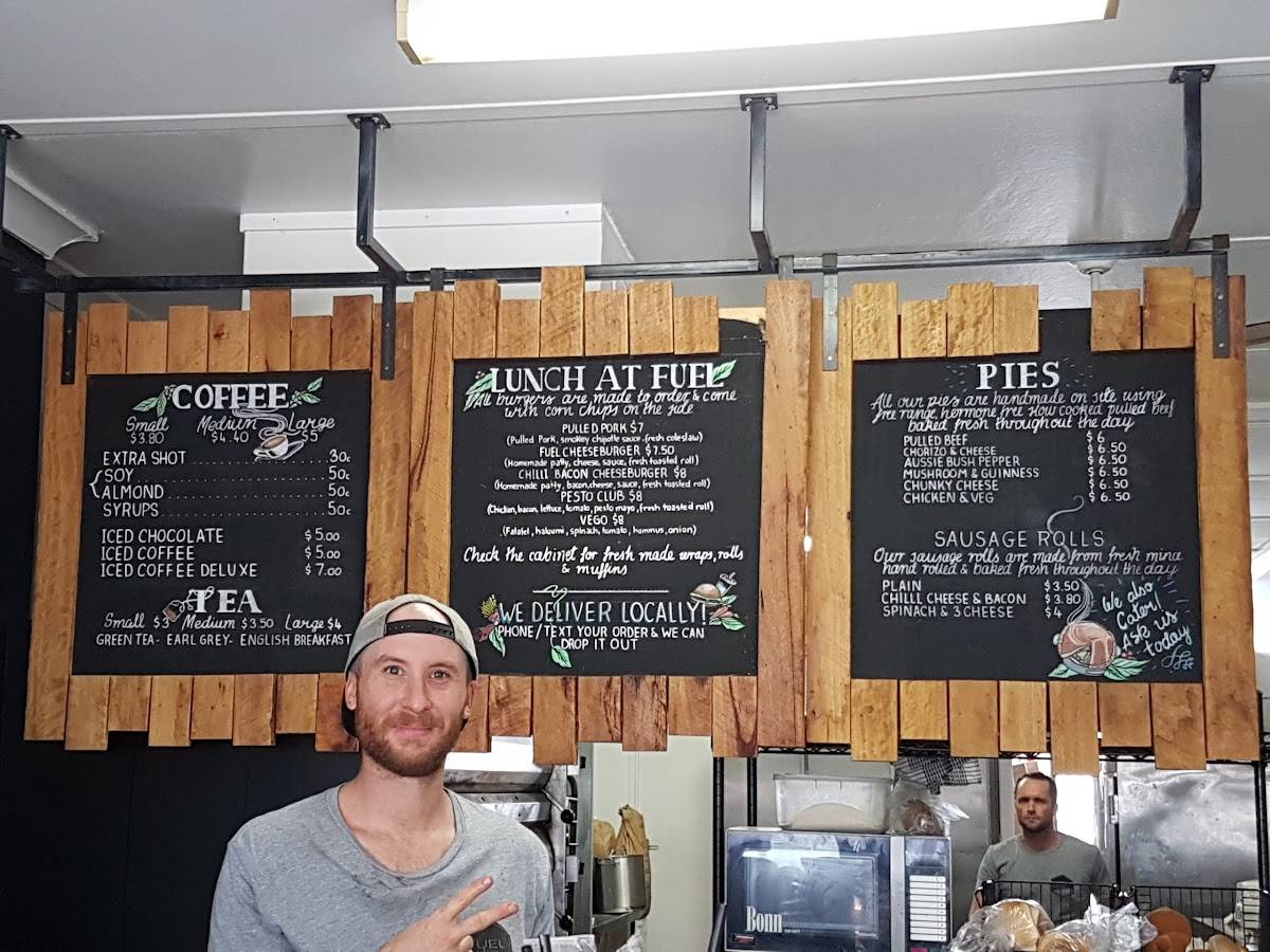 Menu at Fuel Bakehouse Currumbin cafe, Currumbin