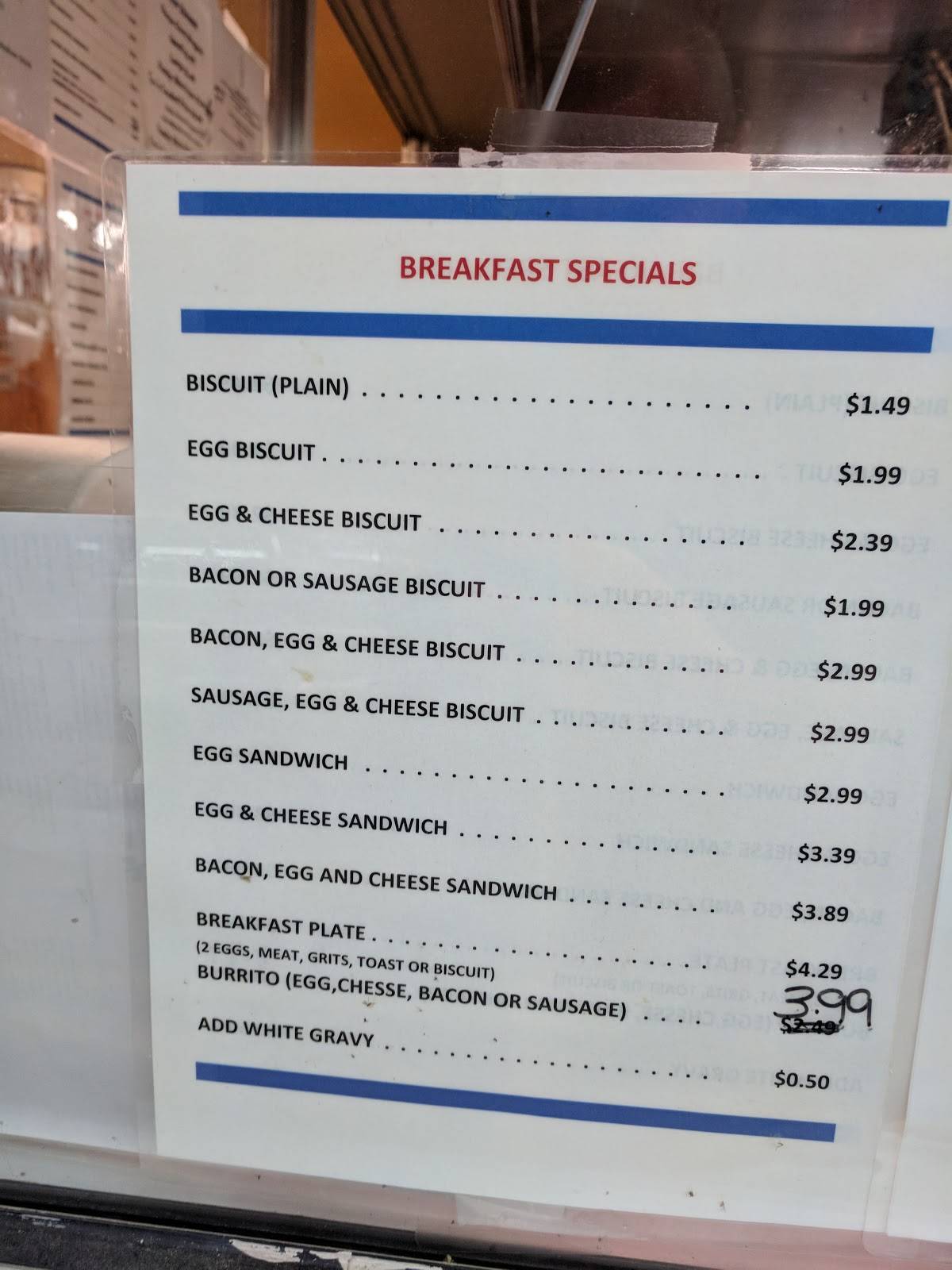 Menu at G & J Drive Inn cafe, Livingston