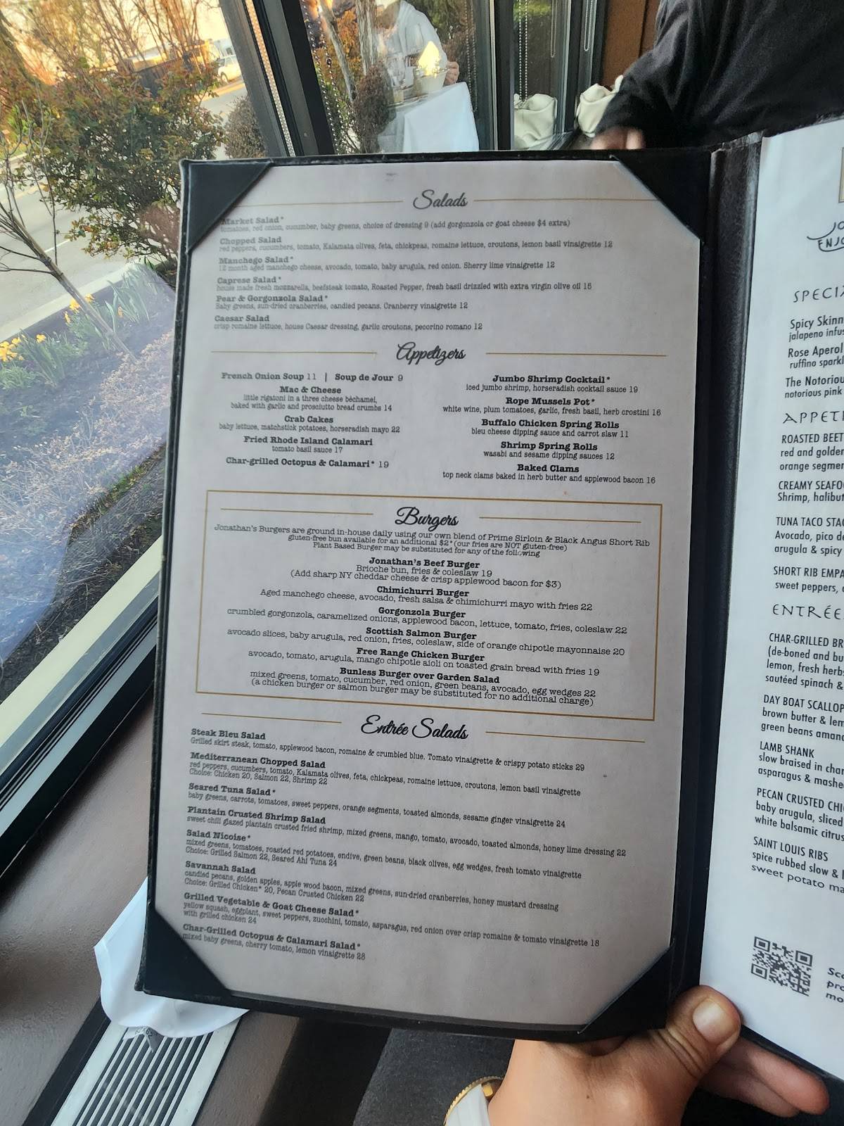 Menu at Jonathan's Restaurant, Garden City Park, Jericho Turnpike