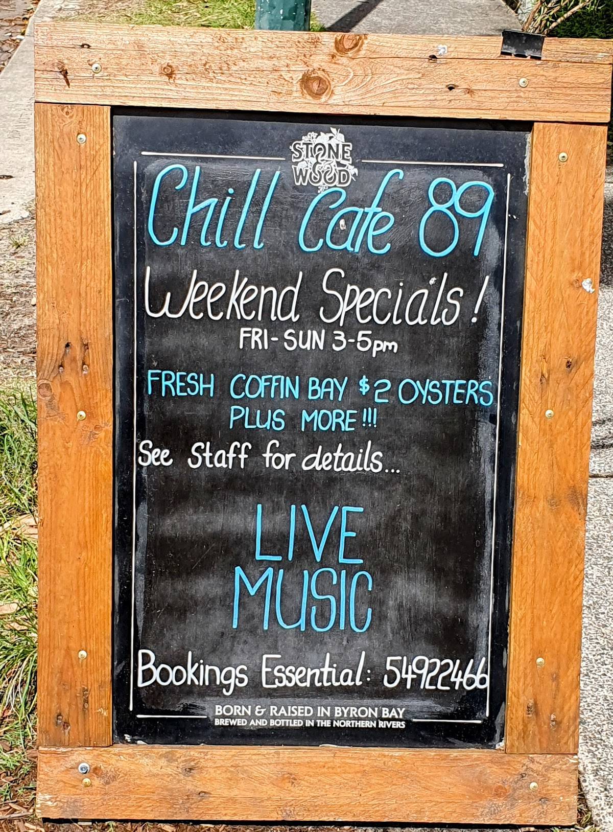 Menu at Chill Cafe 89., Golden Beach