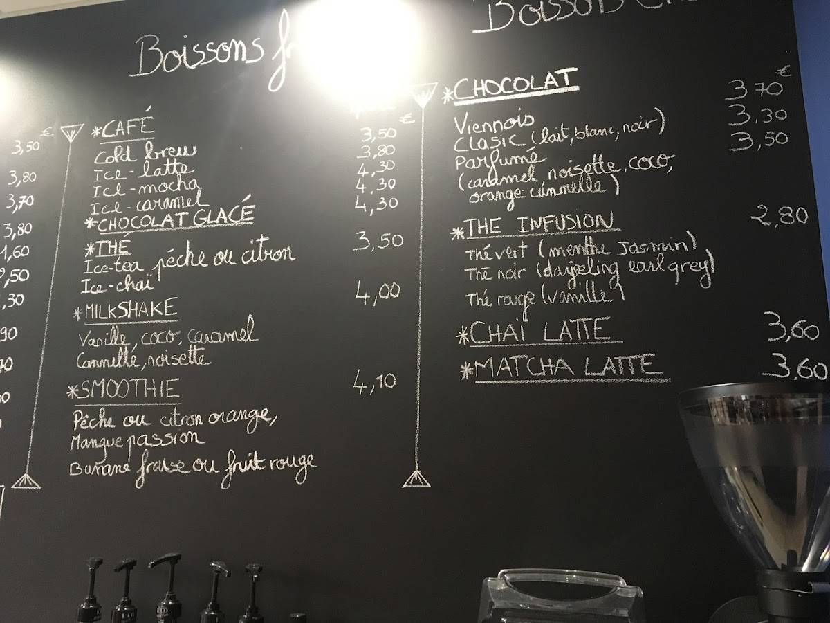 Menu at Good Bean Coffee cafe, Valence