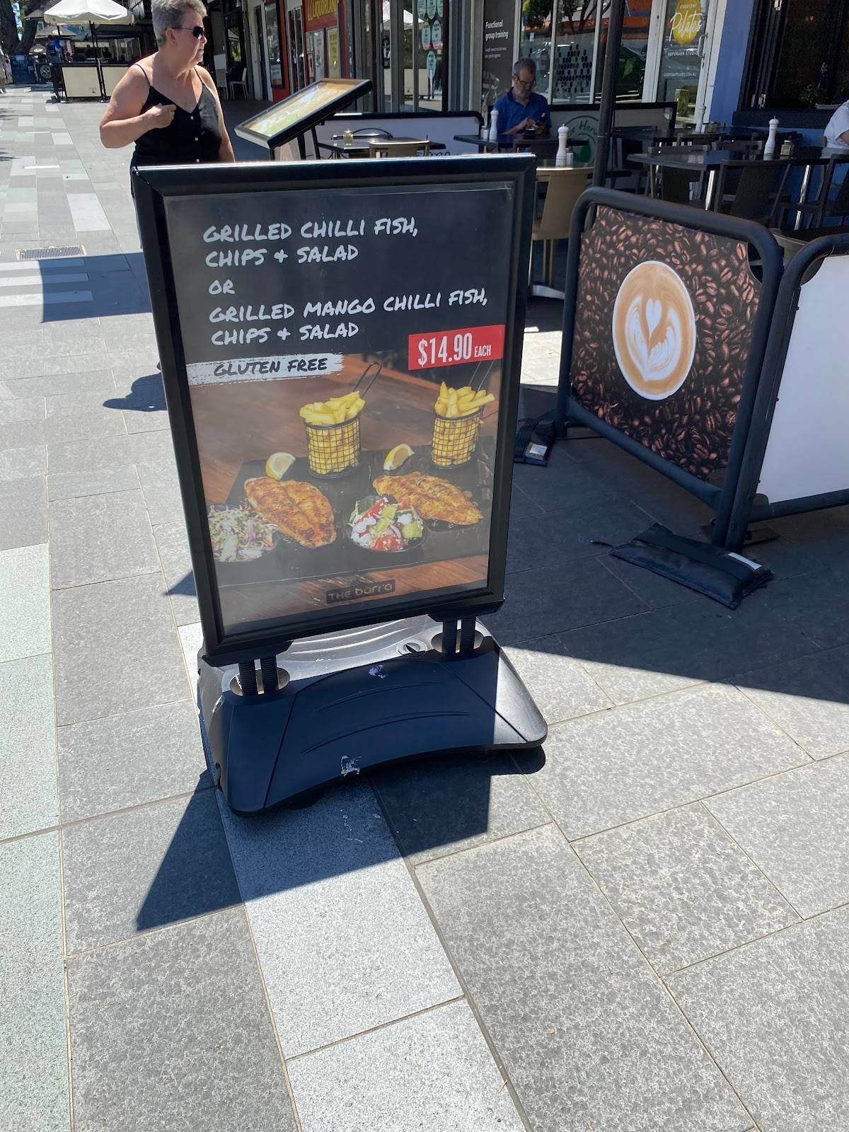 Menu at The Barra, Gymea