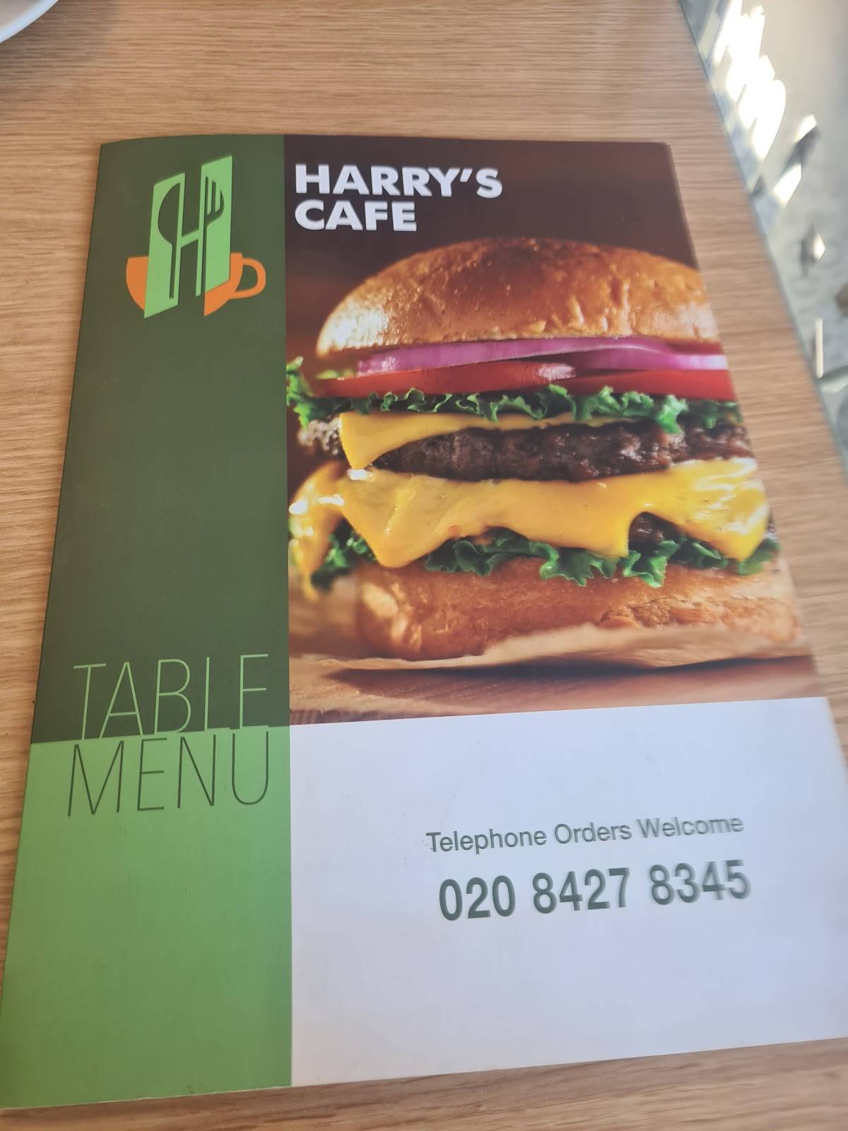 Menu at Harry's Cafe, Harrow, 1 Havelock Pl