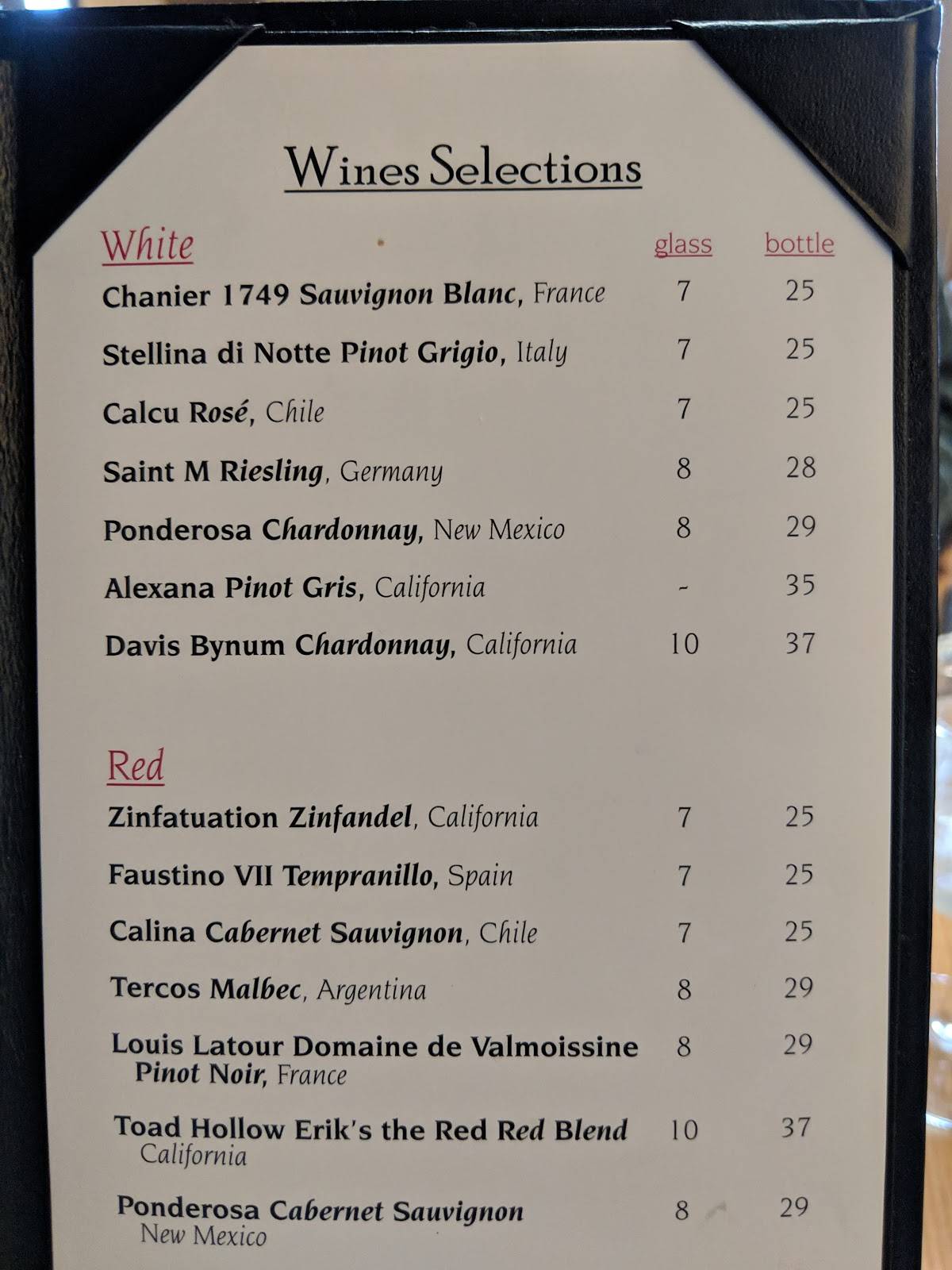 Menu at High Noon Restaurant & Saloon, Albuquerque