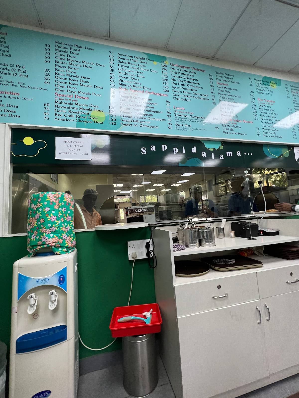 Menu at Idli Vada Sambar (VSI Estate), Chennai