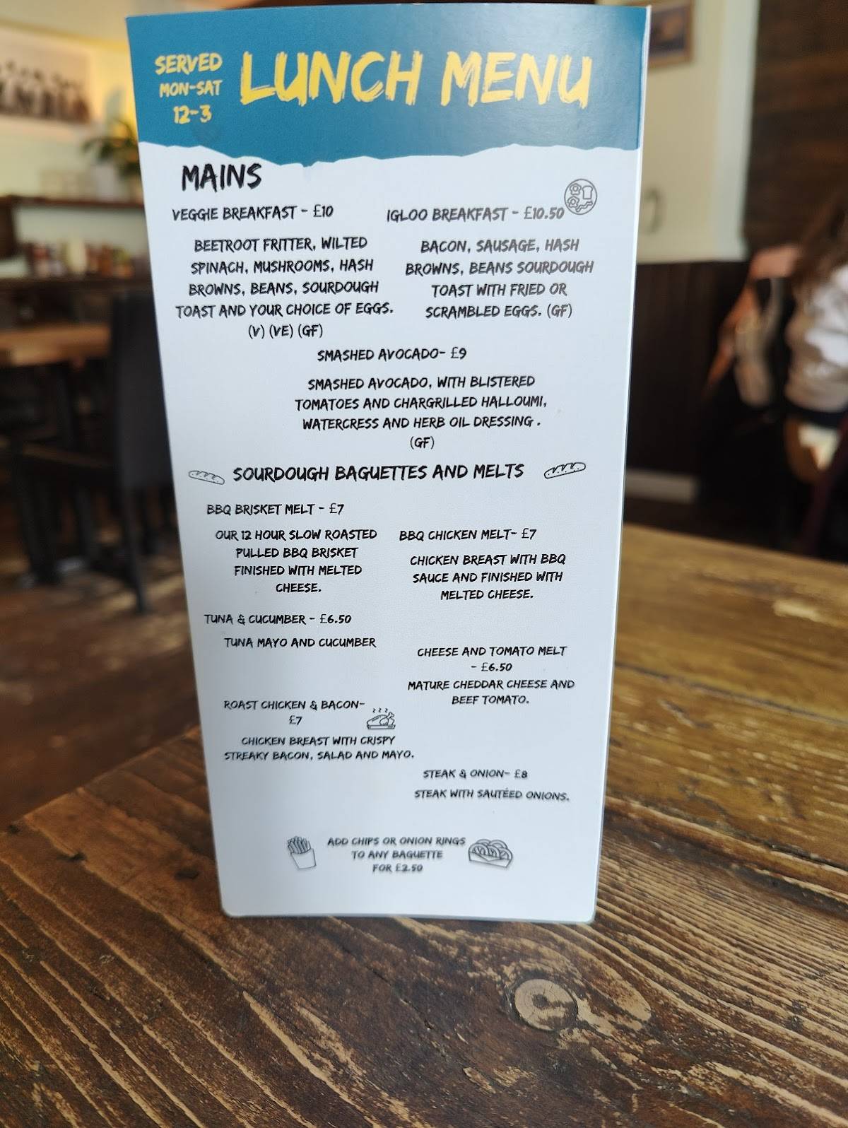 Menu at Igloo Restaurant - Cirencester, Cirencester