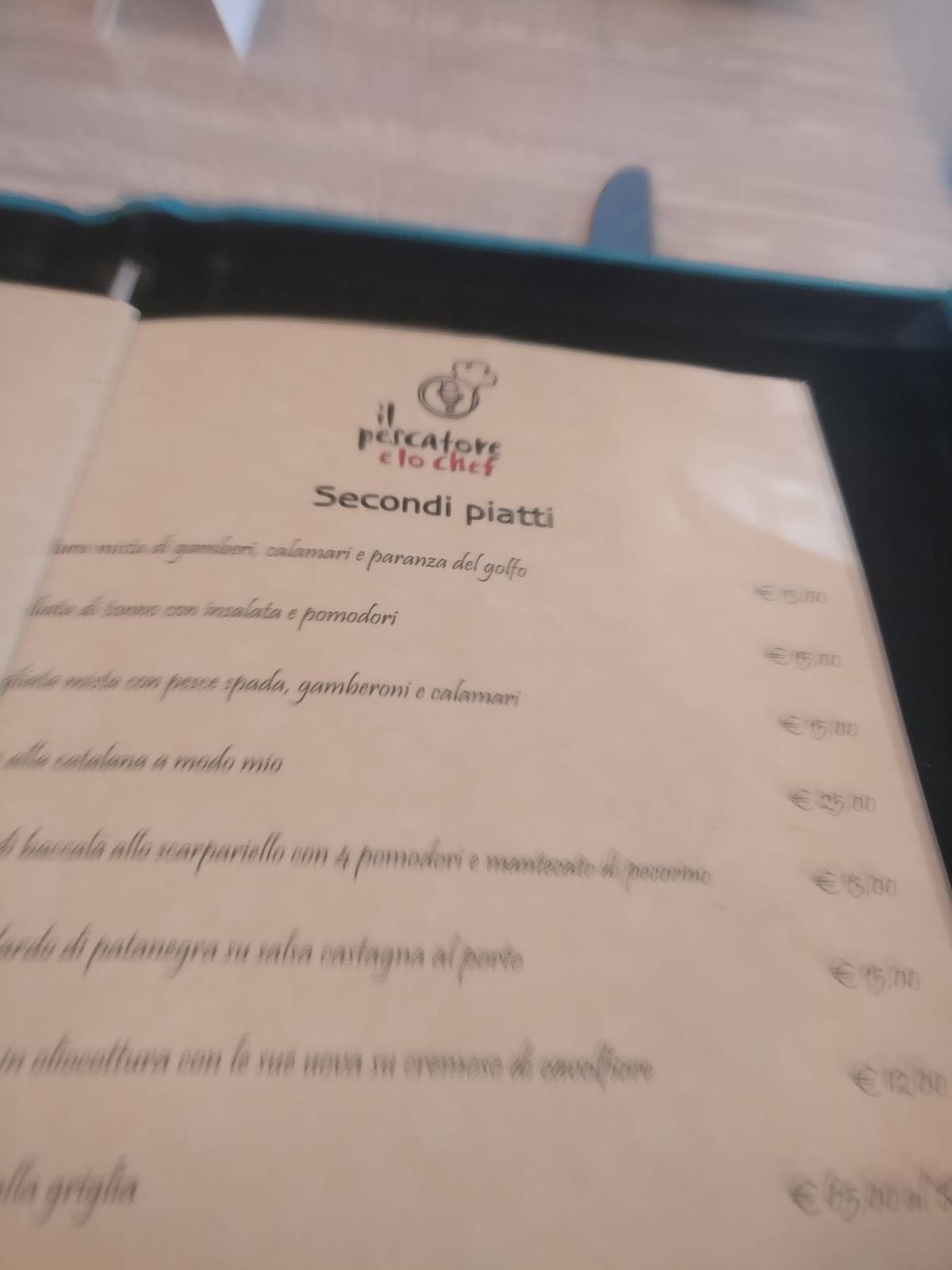 Menu da Il Pescatore e Lo Chef ristorante, Casoria, Traversa V ...
