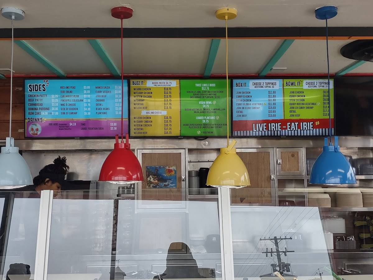 Menu at Irie Jamaican Kitchen restaurant, Euclid, 621 E 185th St