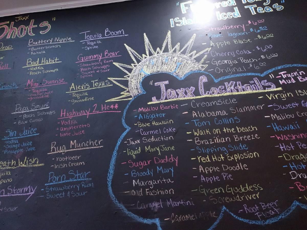 Menu at Jaxx Burgers restaurant, Paris