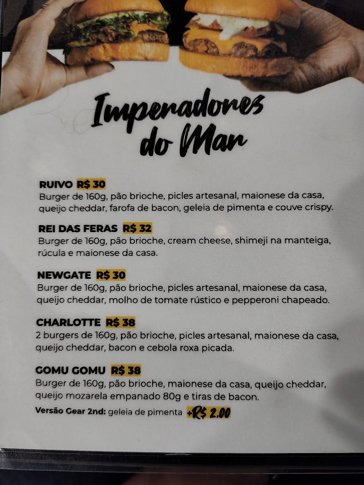 Menu em Jolly Roger Burger restaurante, São Paulo