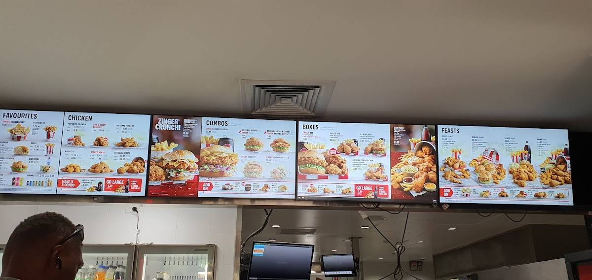 Carta de comida rápida KFC Canberra City, Canberra, 20 Garema Pl
