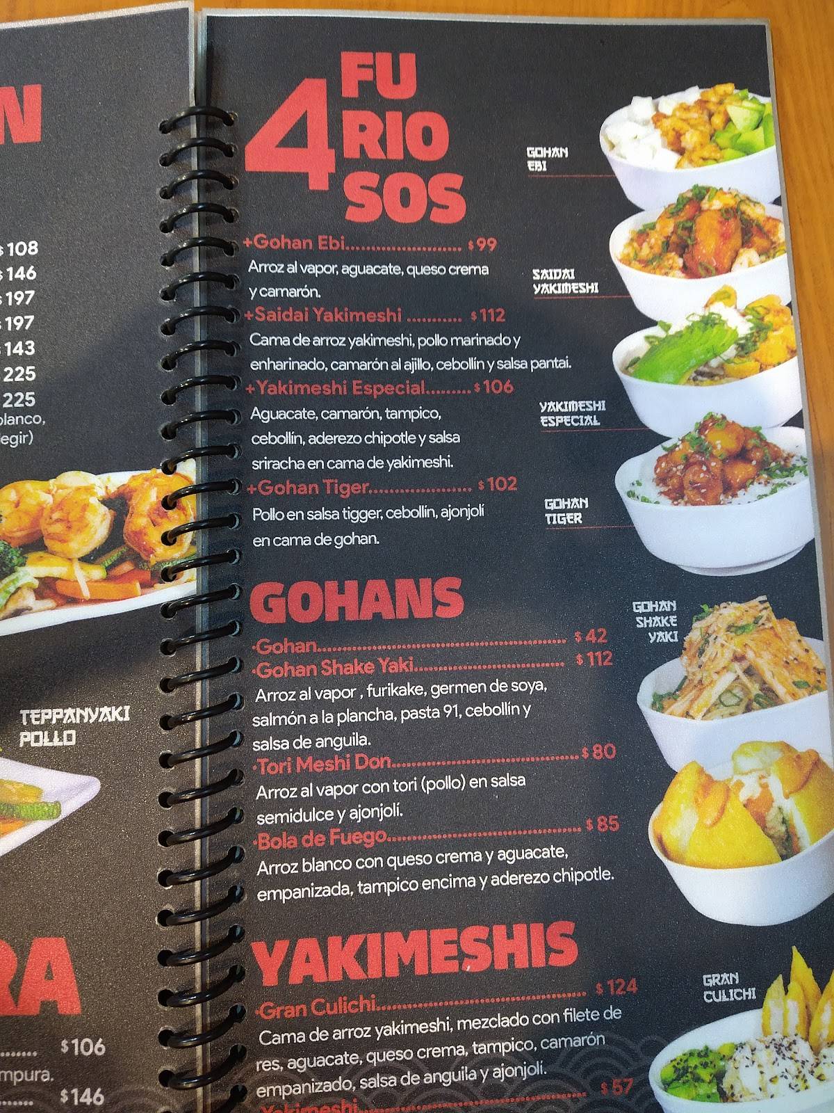 Carta del restaurante Kapital Sushi Oriente, Aguascalientes, Av. del la ...