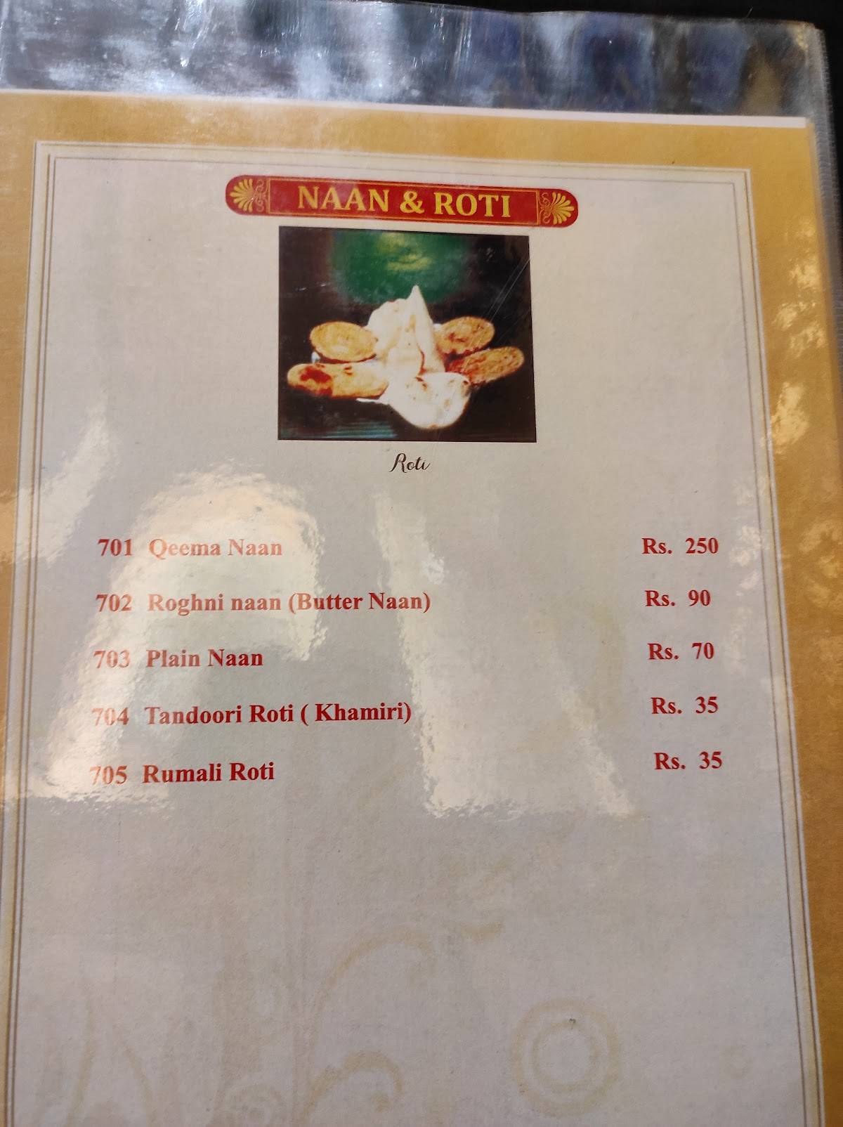 Menu at Karim's (Original from Jama Masjid Delhi 6) - Barasat, Kolkata