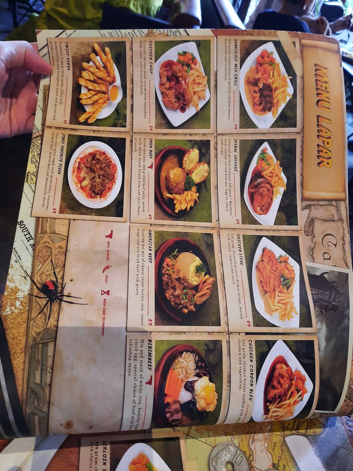 Menu at Karnivor Restaurant, Bandung