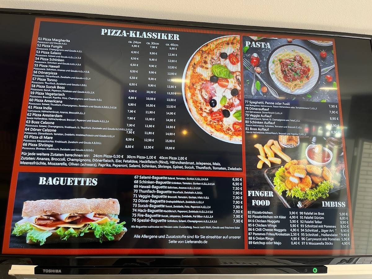 Speisekarte von Kebab Boss 23 restaurant, Cuxhaven