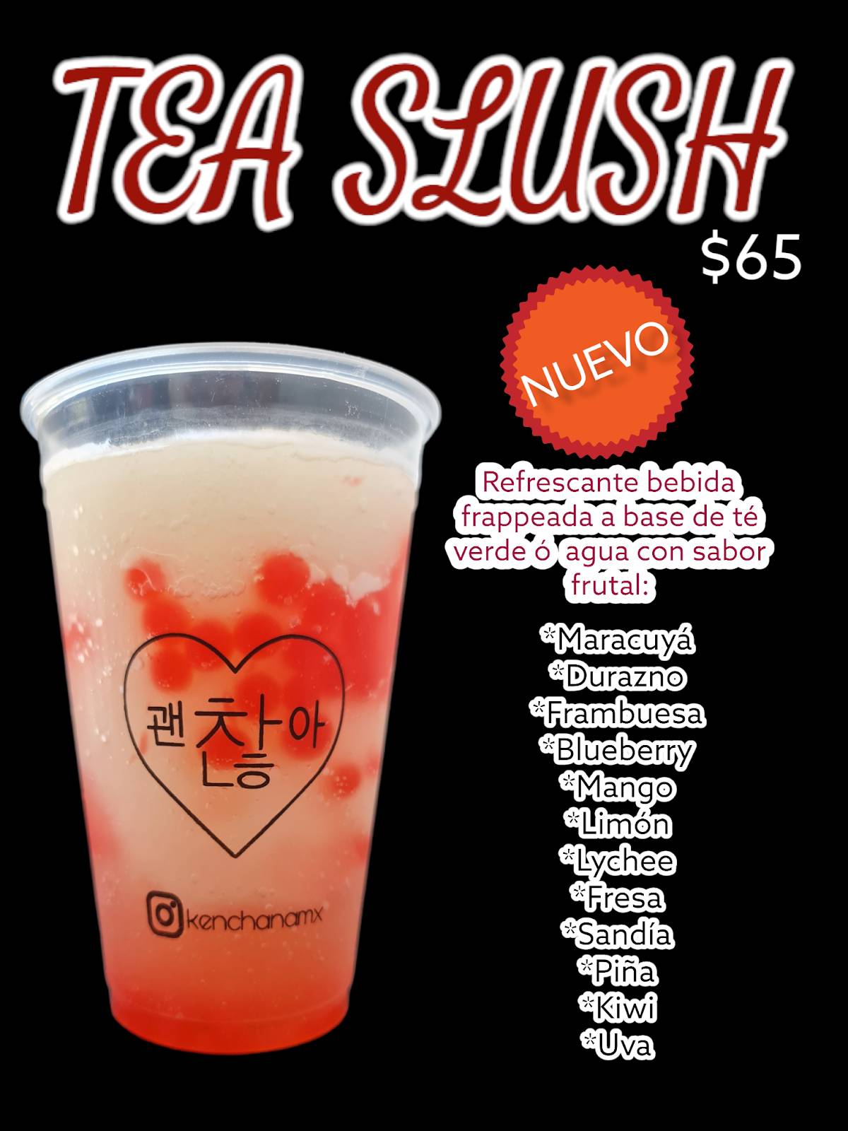 Carta de cafetería KenCHAna Bubble Tea House, Culiacán Rosales