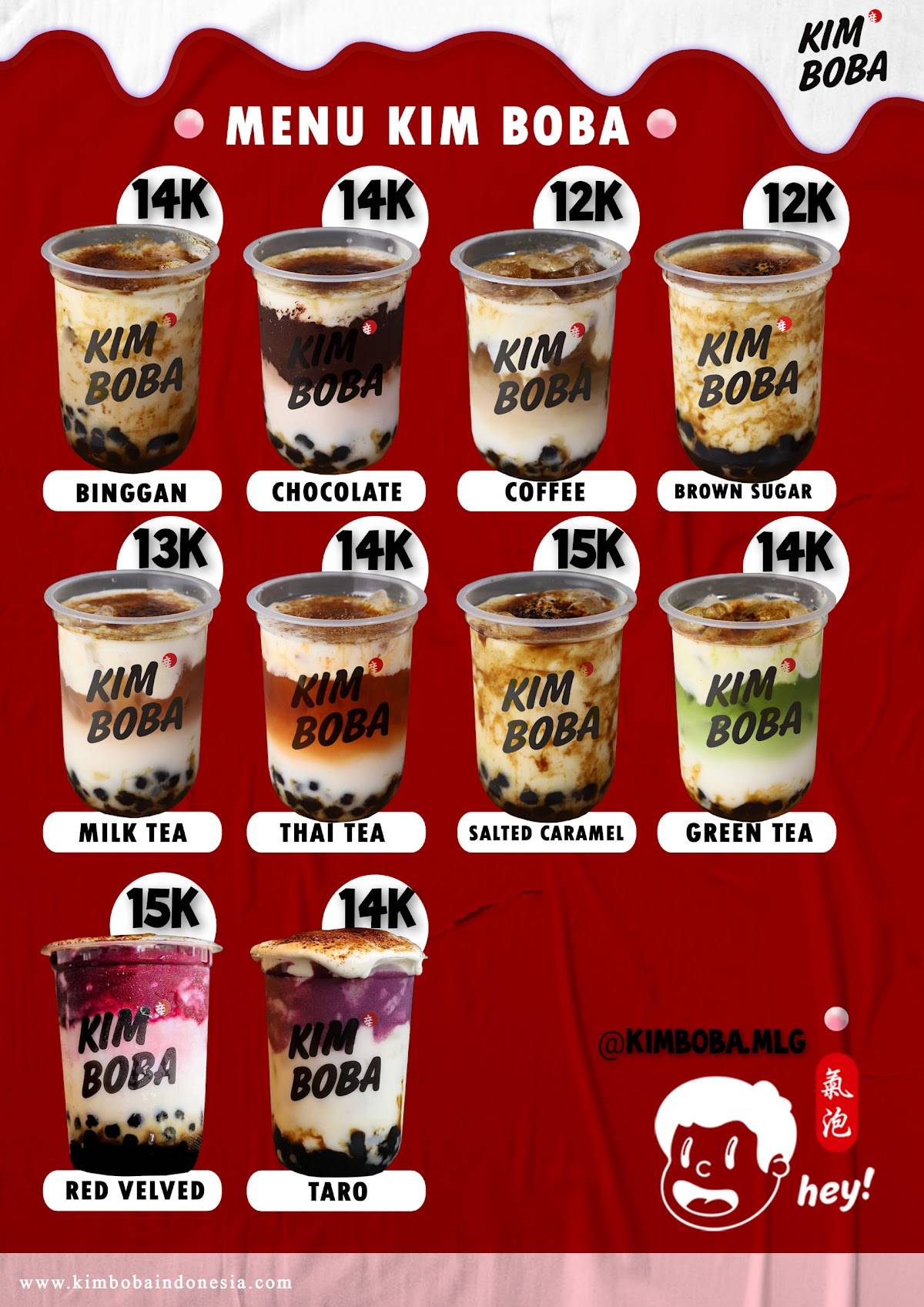 Menu at Kim Boba Malang, Losari