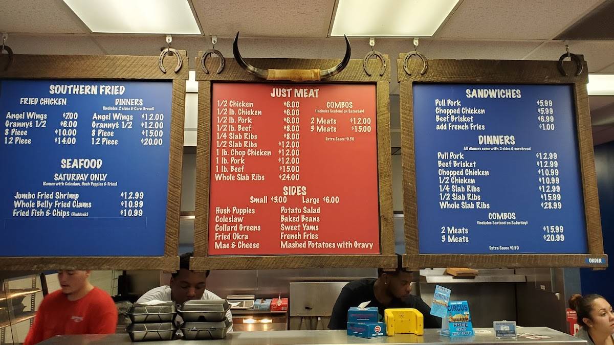 Menu at Kinfolks BBQ, Taunton, 289 Winthrop St
