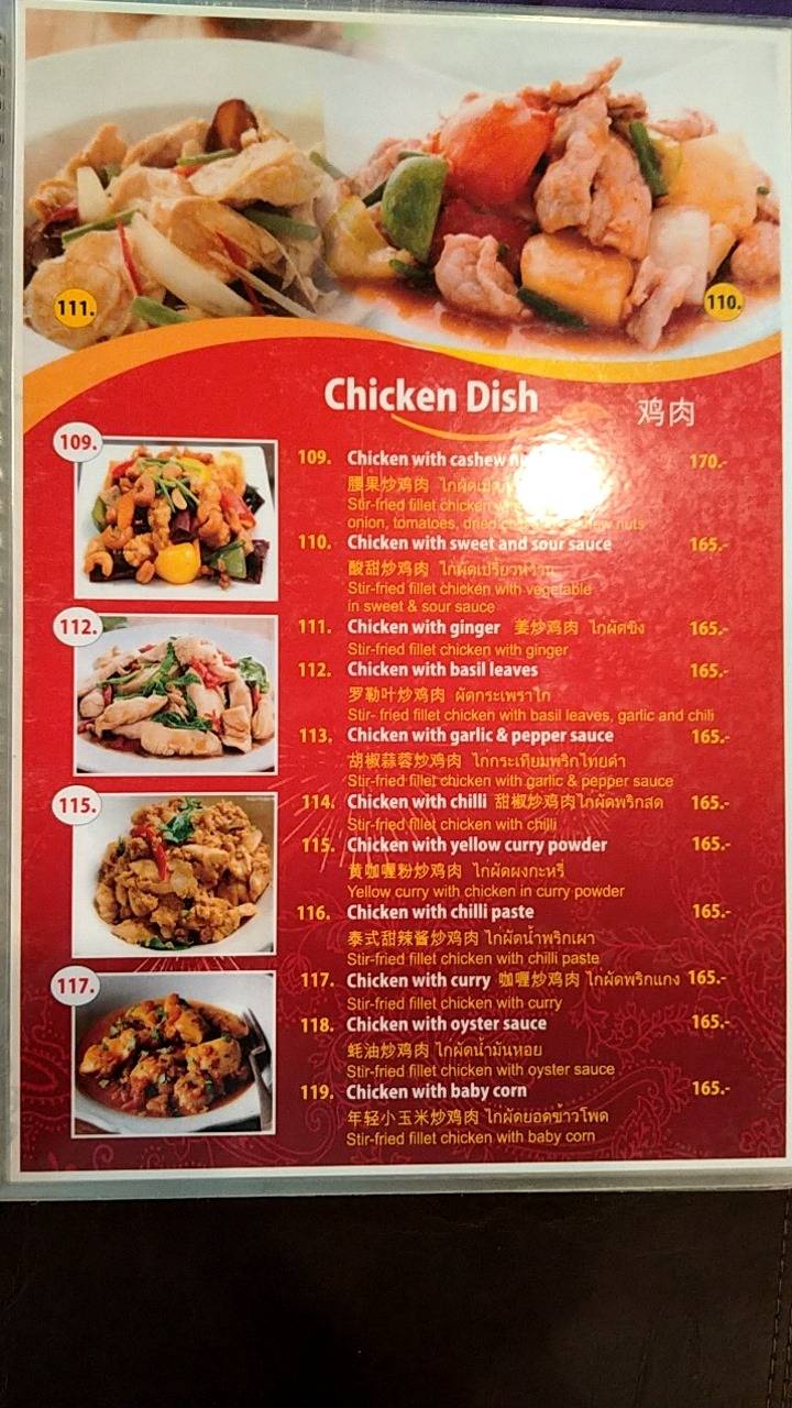 Carta del restaurante King Kitchen, Ao Nang