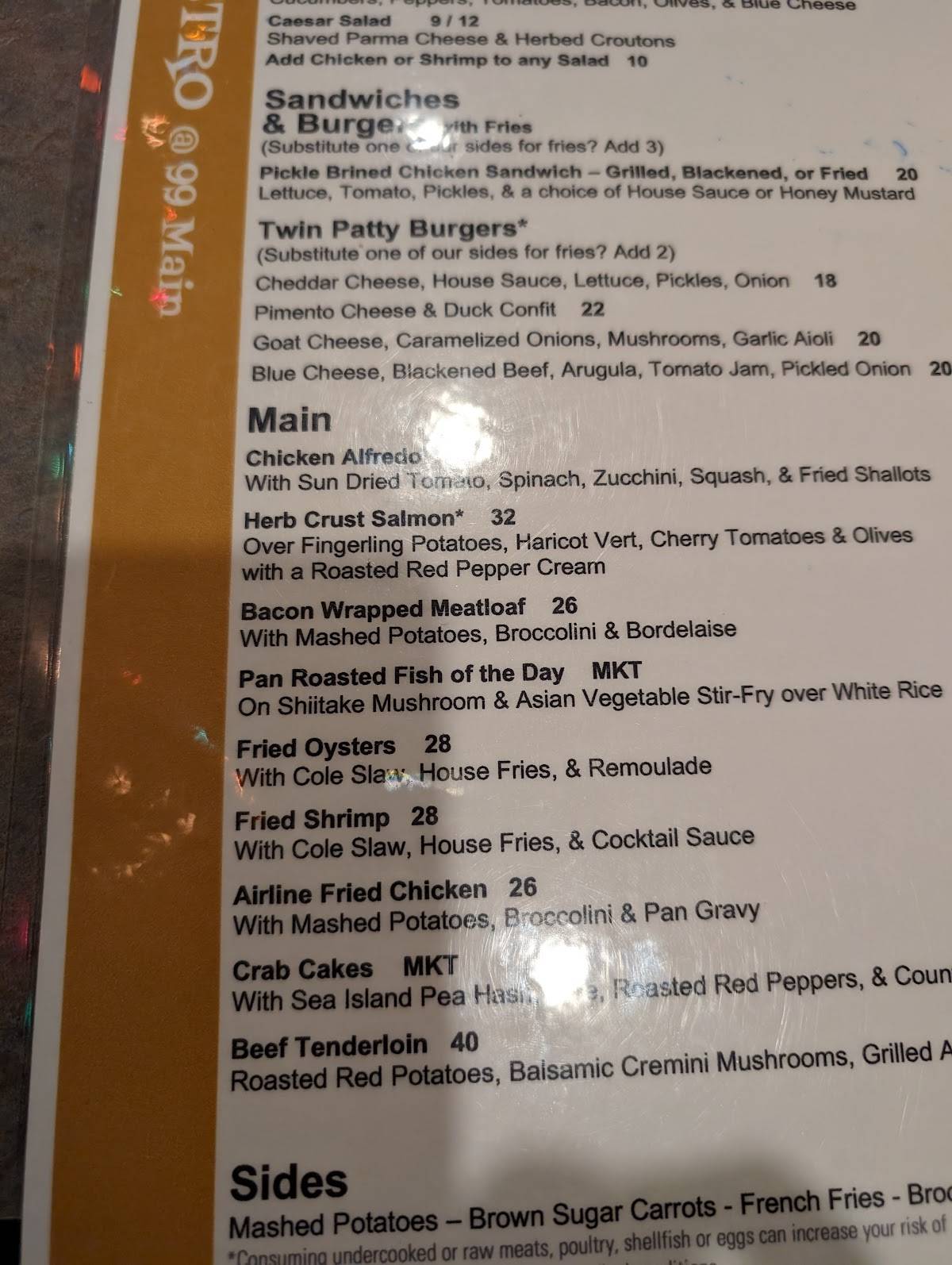 Menu at Kismet Bistro restaurant, Newport News