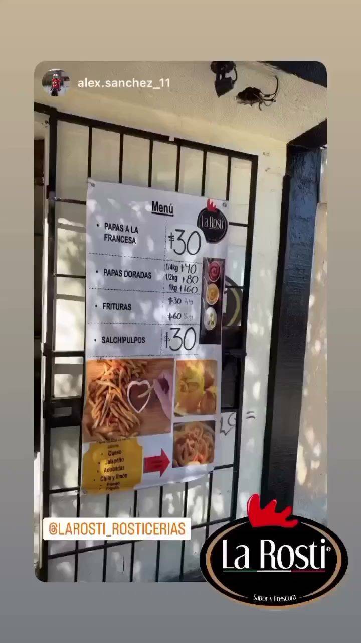Menu at LA ROSTI Sabor y Frescura, Izcalli Cuauhtémoc 1 Rosticeria ...