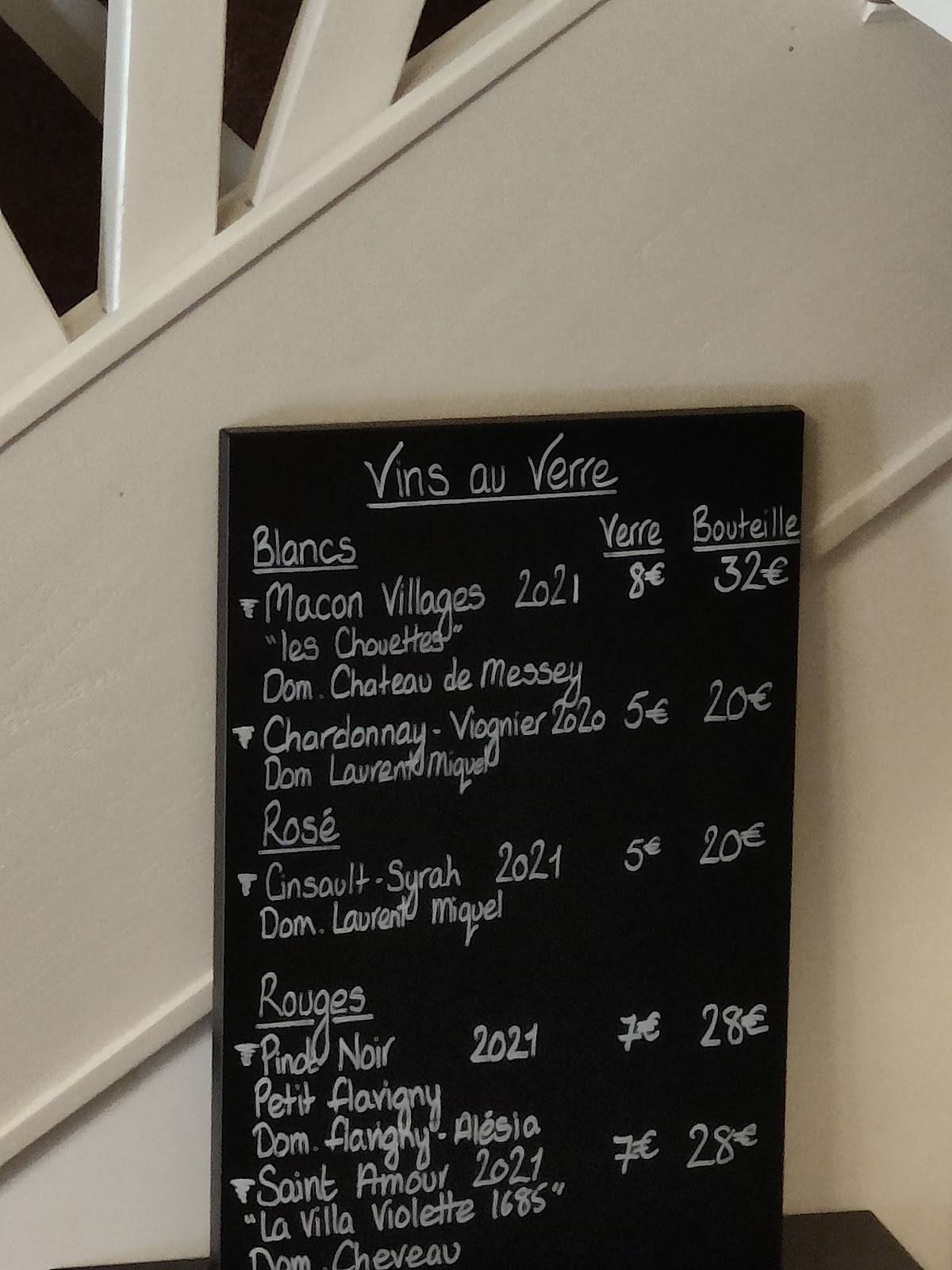 Menu au L’Orée du bois restaurant, Chateauneuf