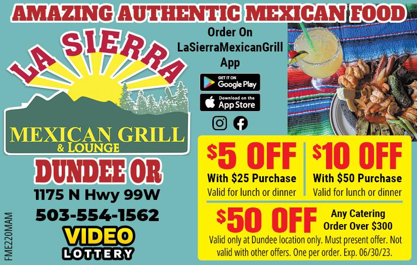Menu at La Sierra Mexican Grill & Lounge restaurant, Dundee