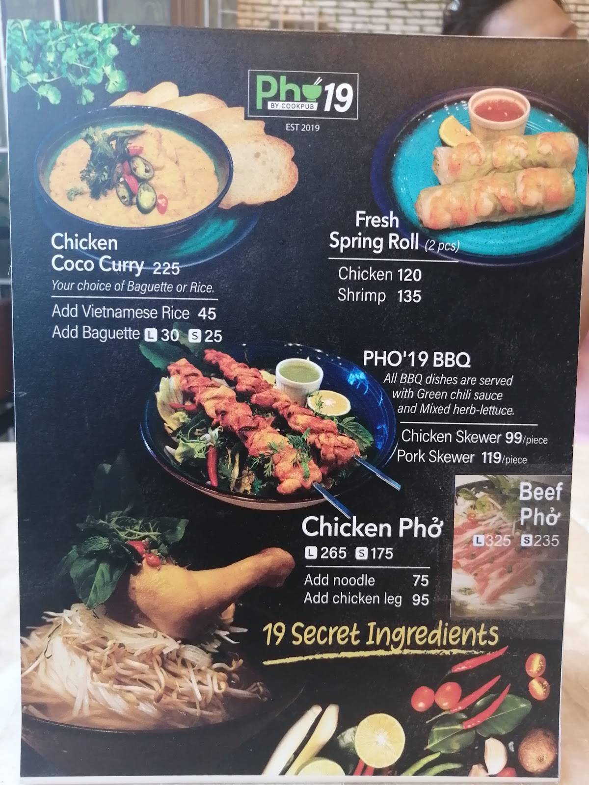 Menu at Pho19 - Mactan 포19 막탄점 restaurant, Lapu-Lapu City