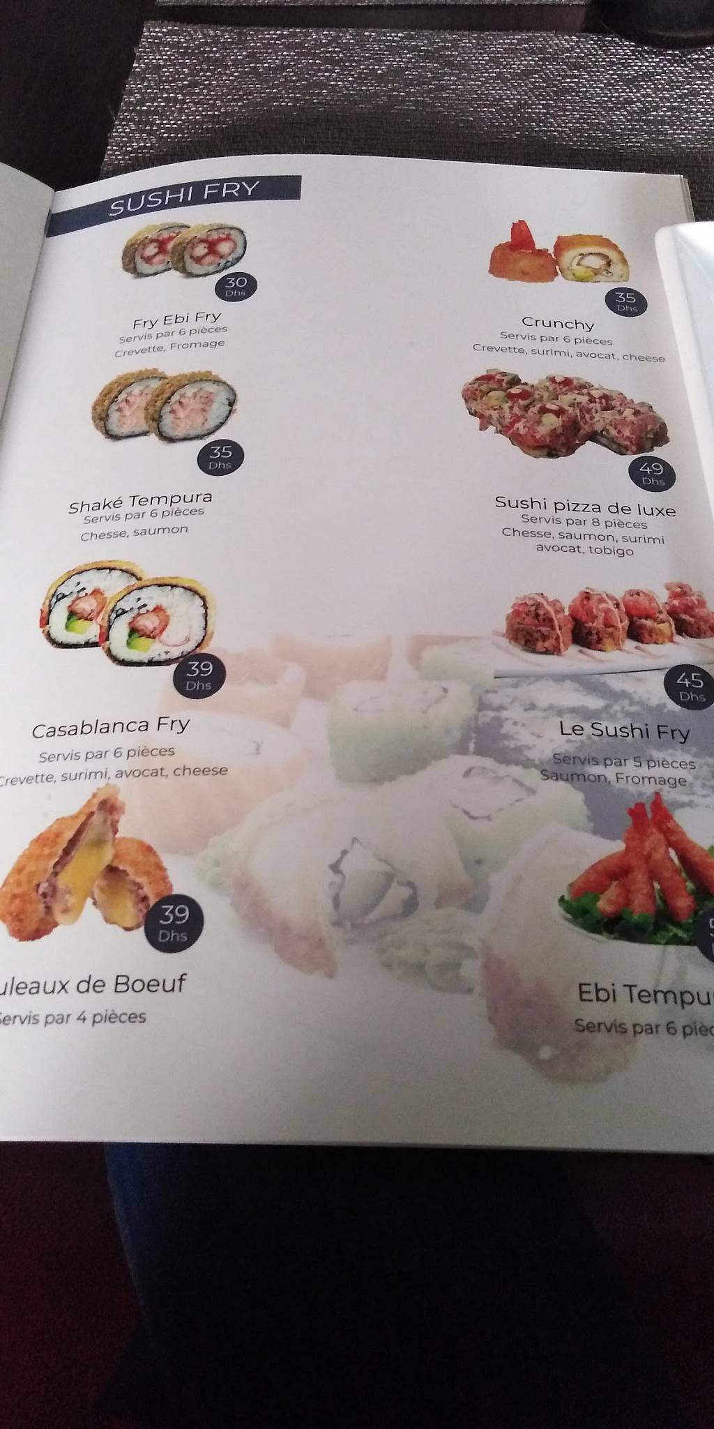 Menu au Le Sushis Rabat restaurant, Rabat