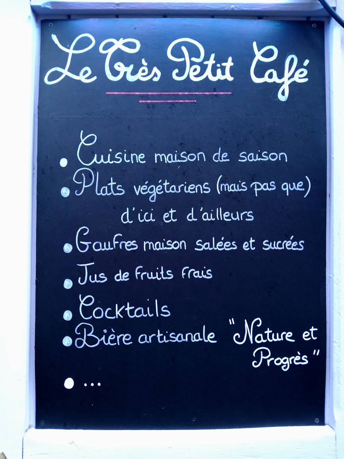 Menu au Le Très Petit Café, Murat