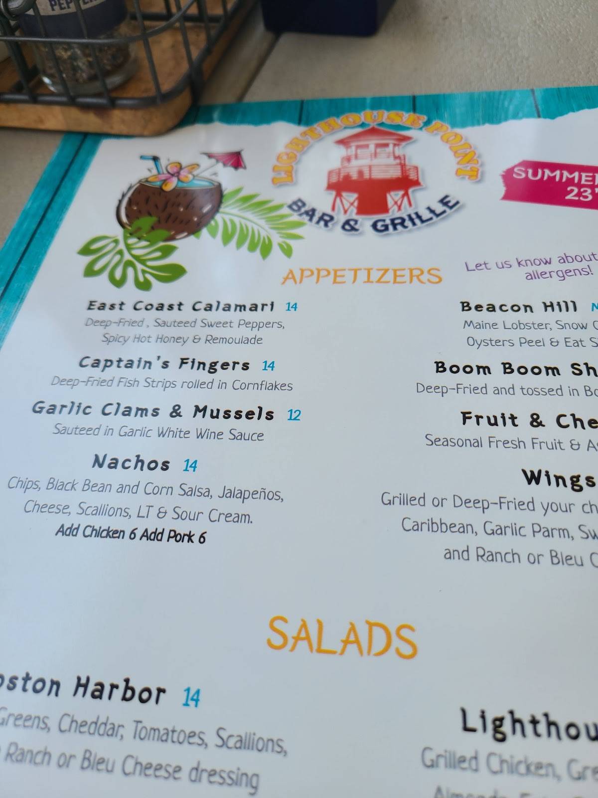 Menu at Lighthouse Point Bar and Grille, The Villages