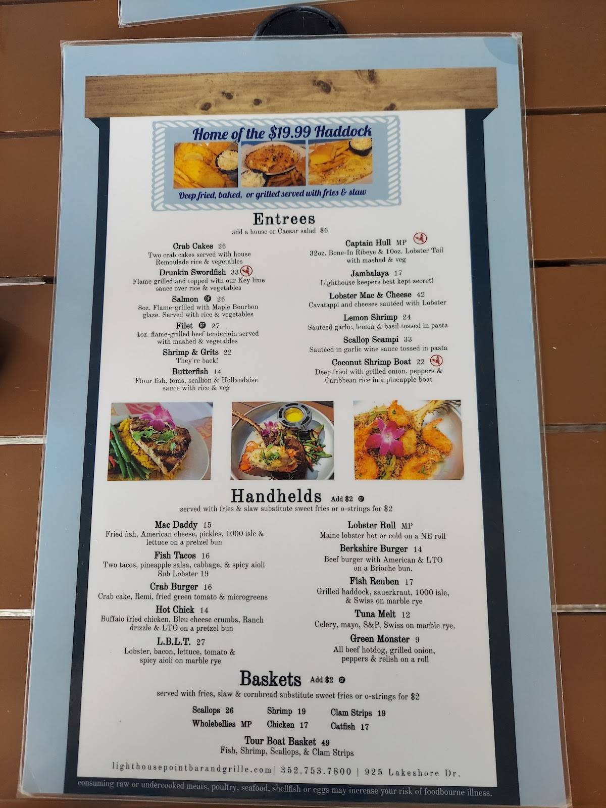 Menu at Lighthouse Point Bar and Grille, The Villages