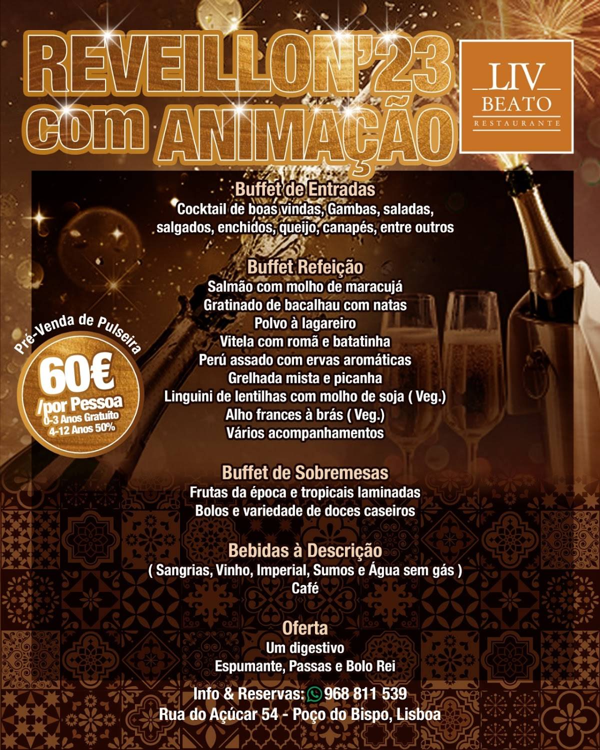Menu em Restaurante Liv Beato, Lisboa