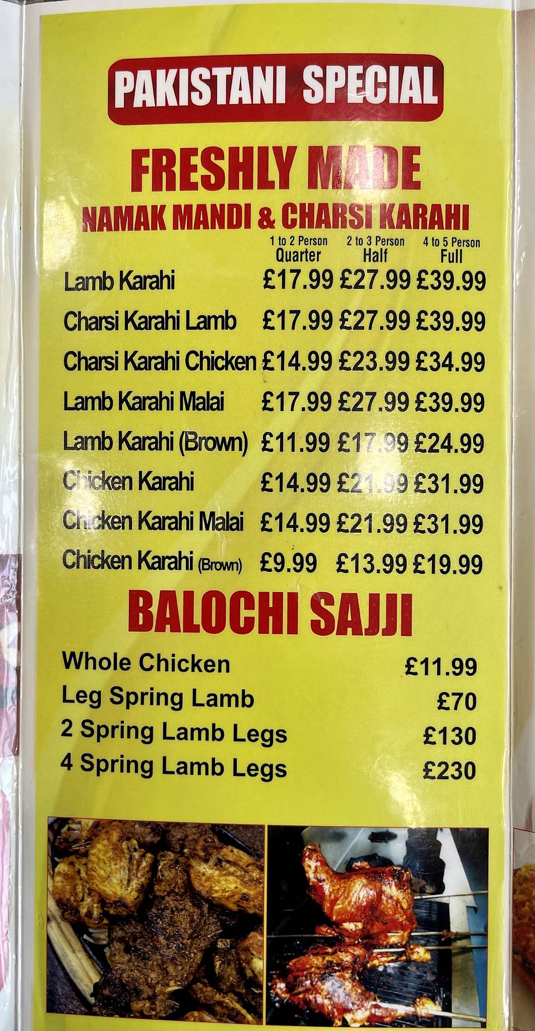 Menu at Taste of Pakistan Restaurant and Take away, London