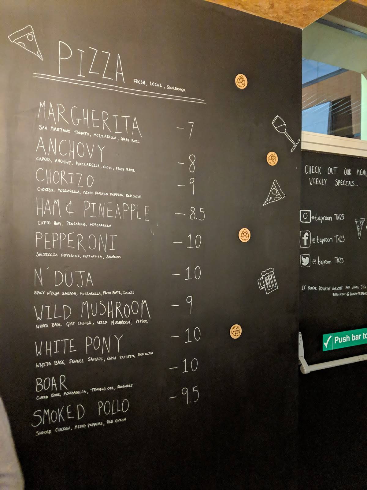 Menu at Low Key Taproom pub & bar, Ashford