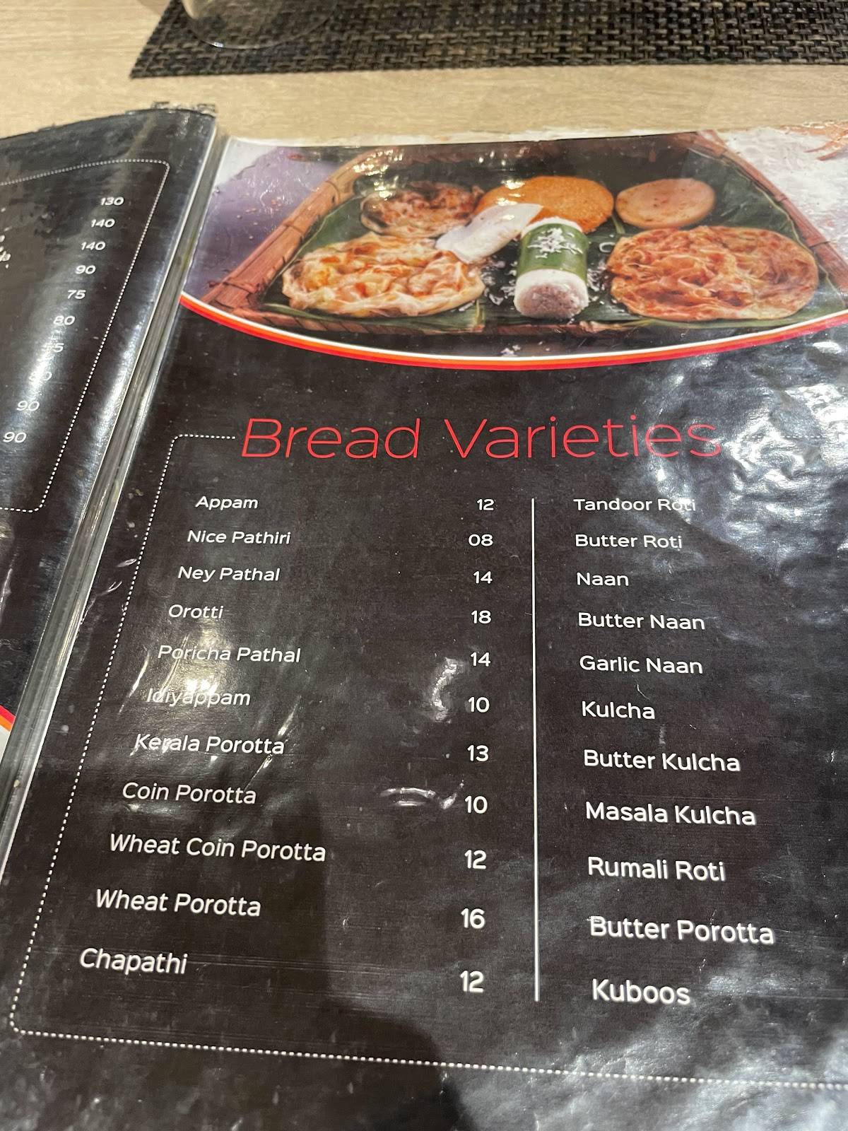 Menu at M R A Restaurant and Bakery, Taliparamba