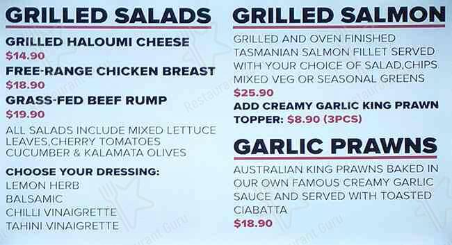 Menu at Macelleria Newtown restaurant, Newtown