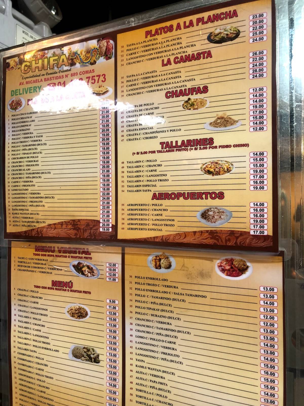 Carta de Machi's Pollos Y Parrillas - Retablo, Comas