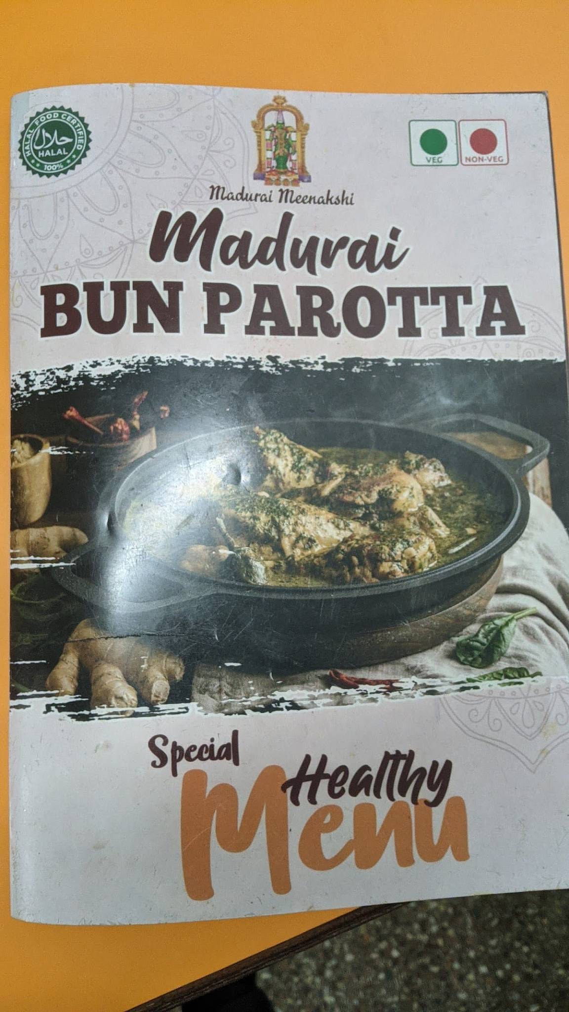 Menu at Madurai Bun Parotta, Chennai
