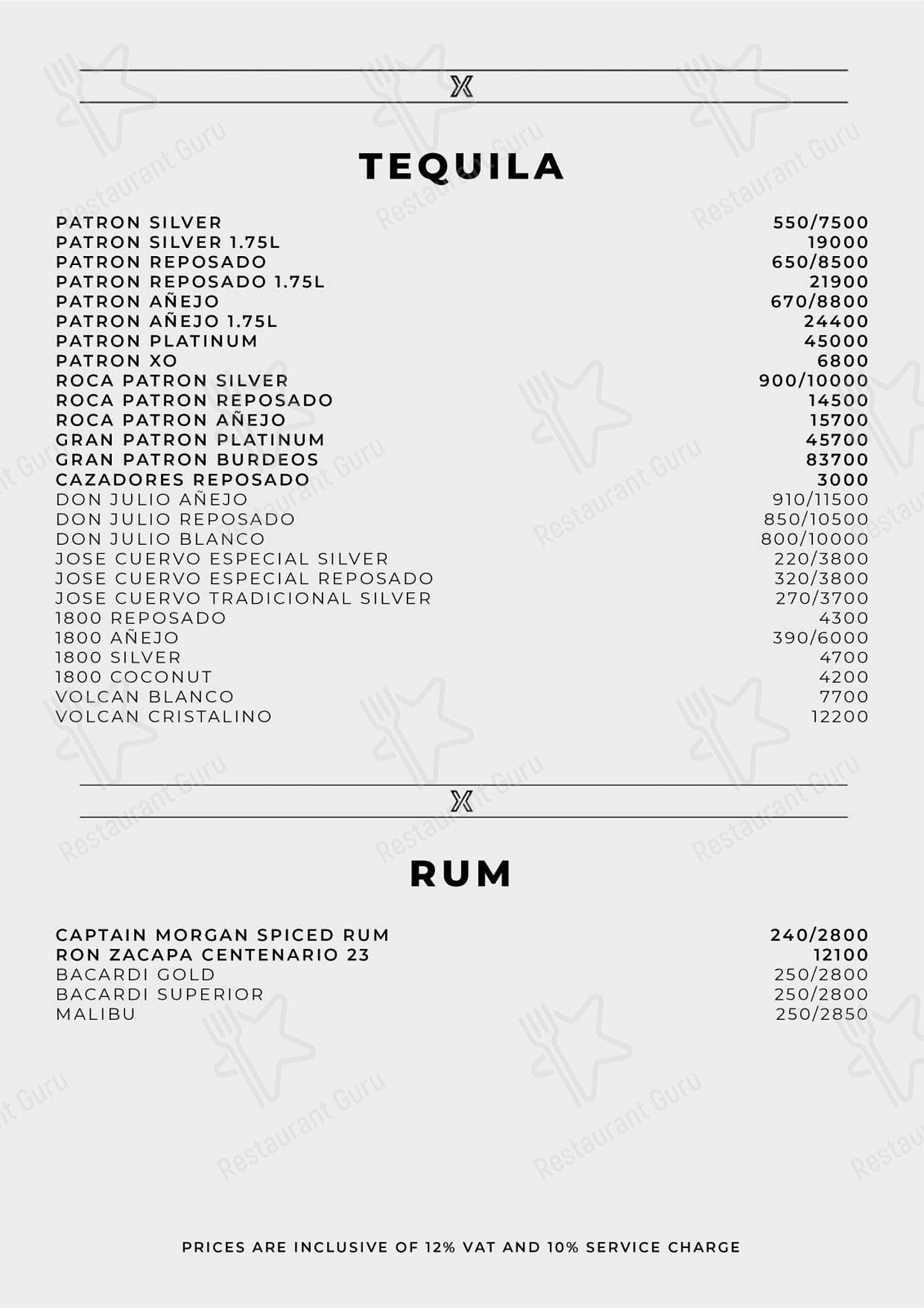 Menu at Xylo at The Palace pub & bar, Taguig