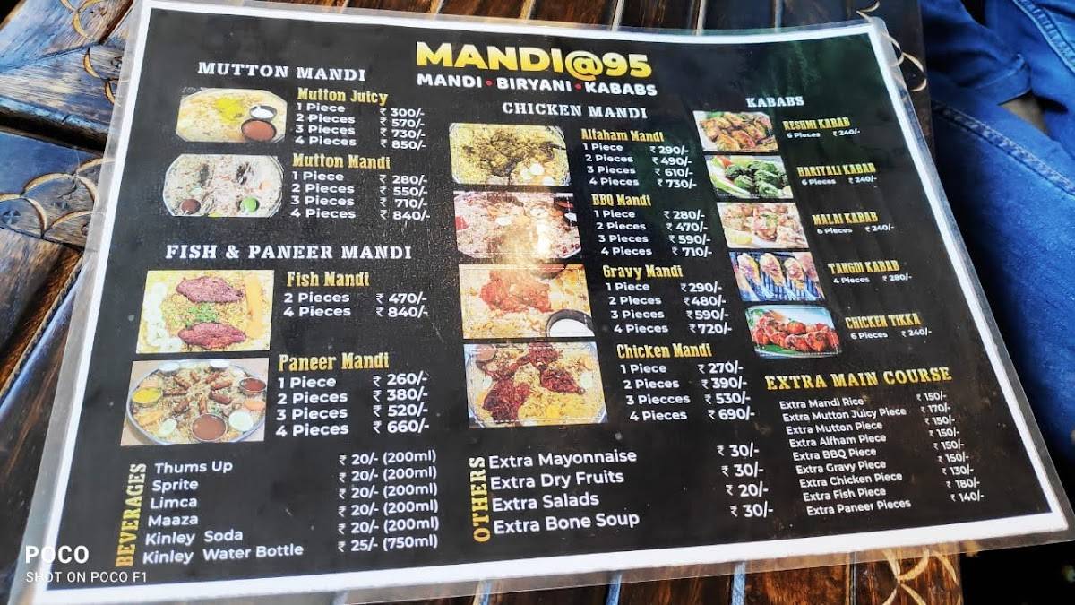 Menu at Mandi@95 kitchen, Hyderabad