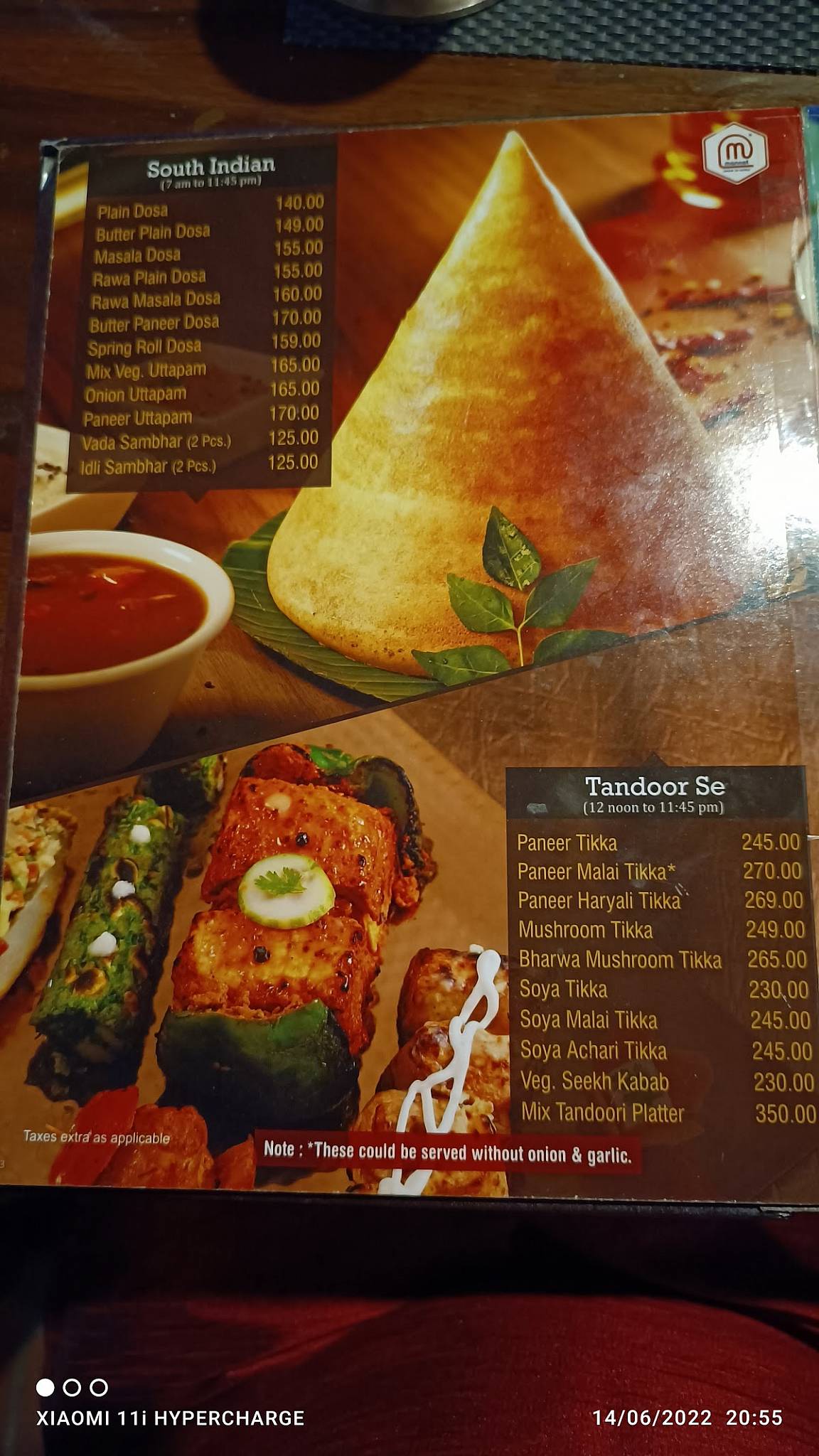 Menu at Mannat Haveli Murthal, Murthal