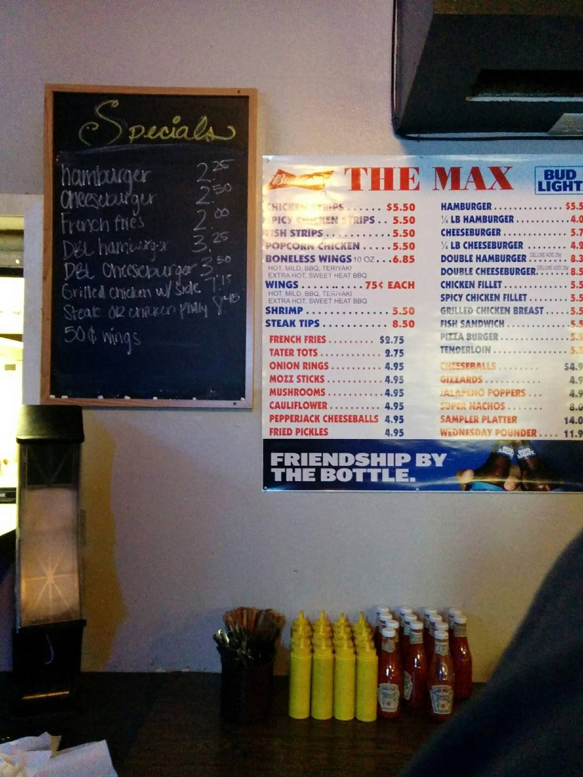 Menu at Max Bar & Grill, Wayne