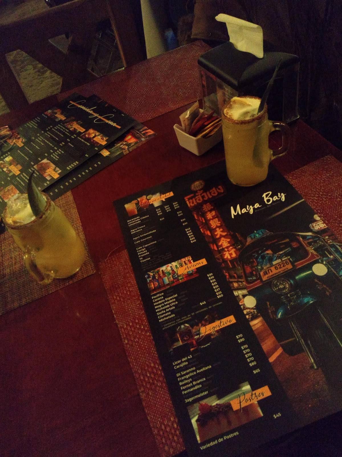 Carta de Maya Bay Restaurant, Tepic