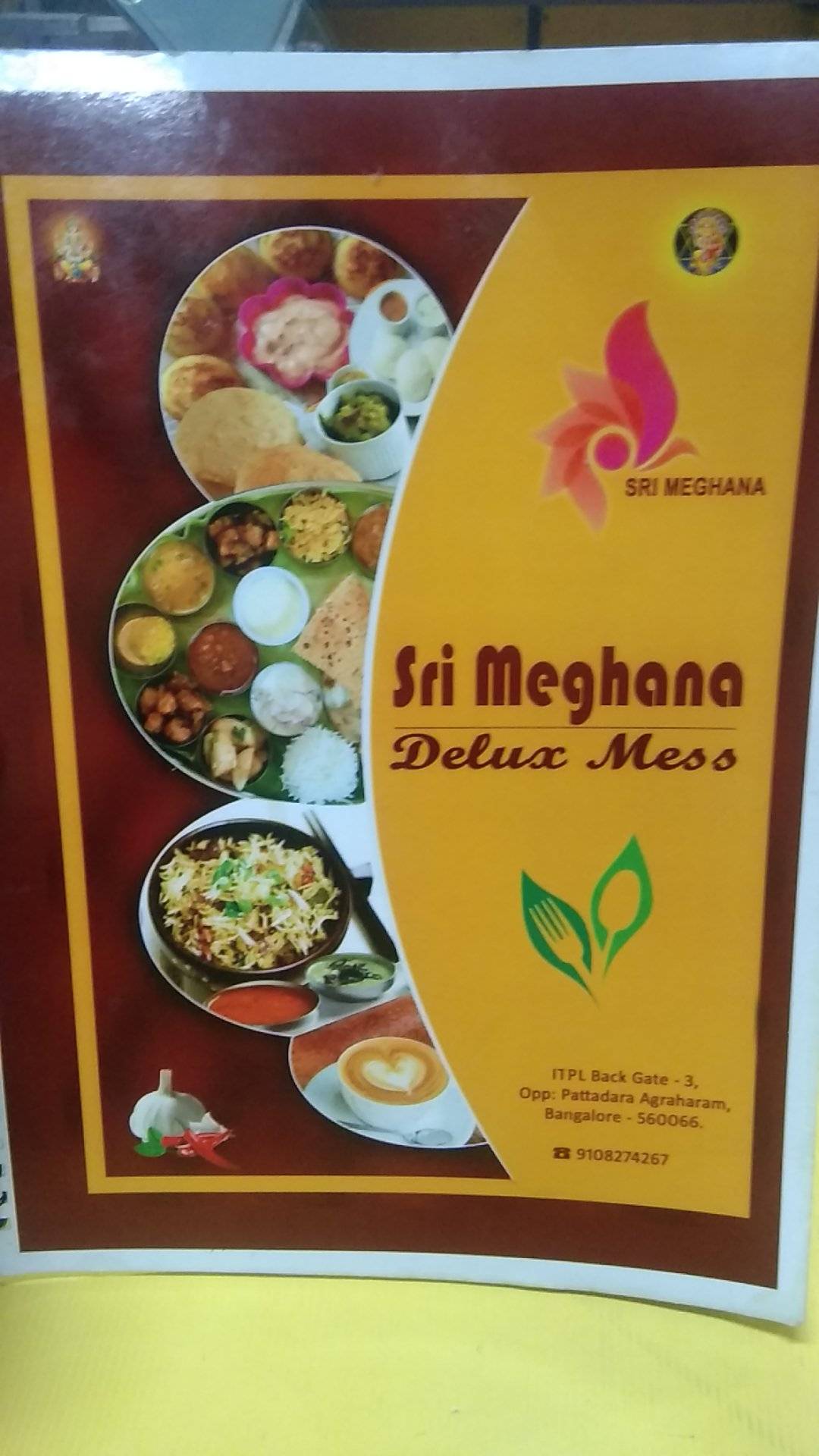 Menu at Meghana Deluxe Hotel, Bengaluru