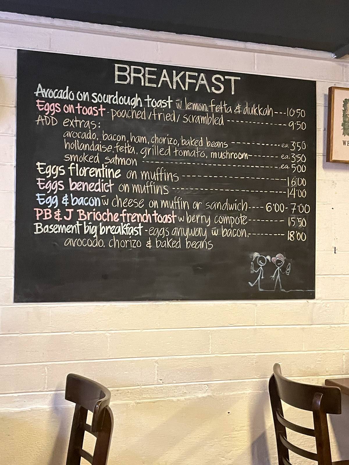 Menu at CEREE desserts, Melbourne
