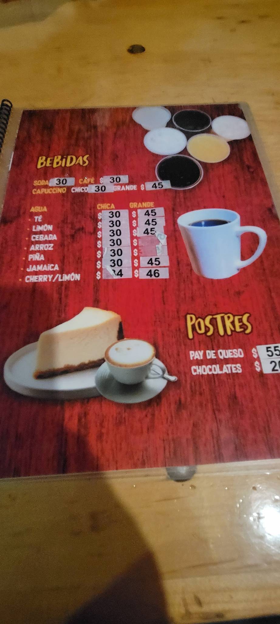 Carta del restaurante El Pirul Asadero, Mexicali