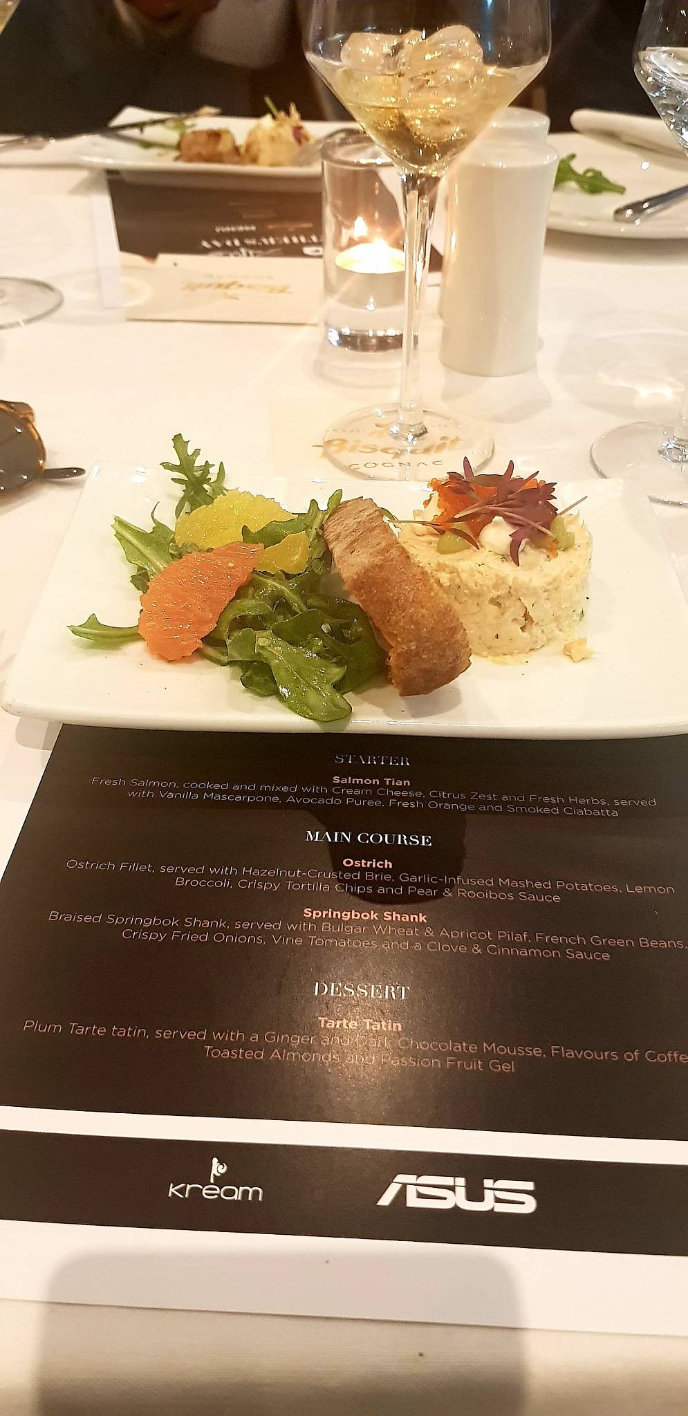 Menu at Kream Restaurant Mall of Africa, Midrand