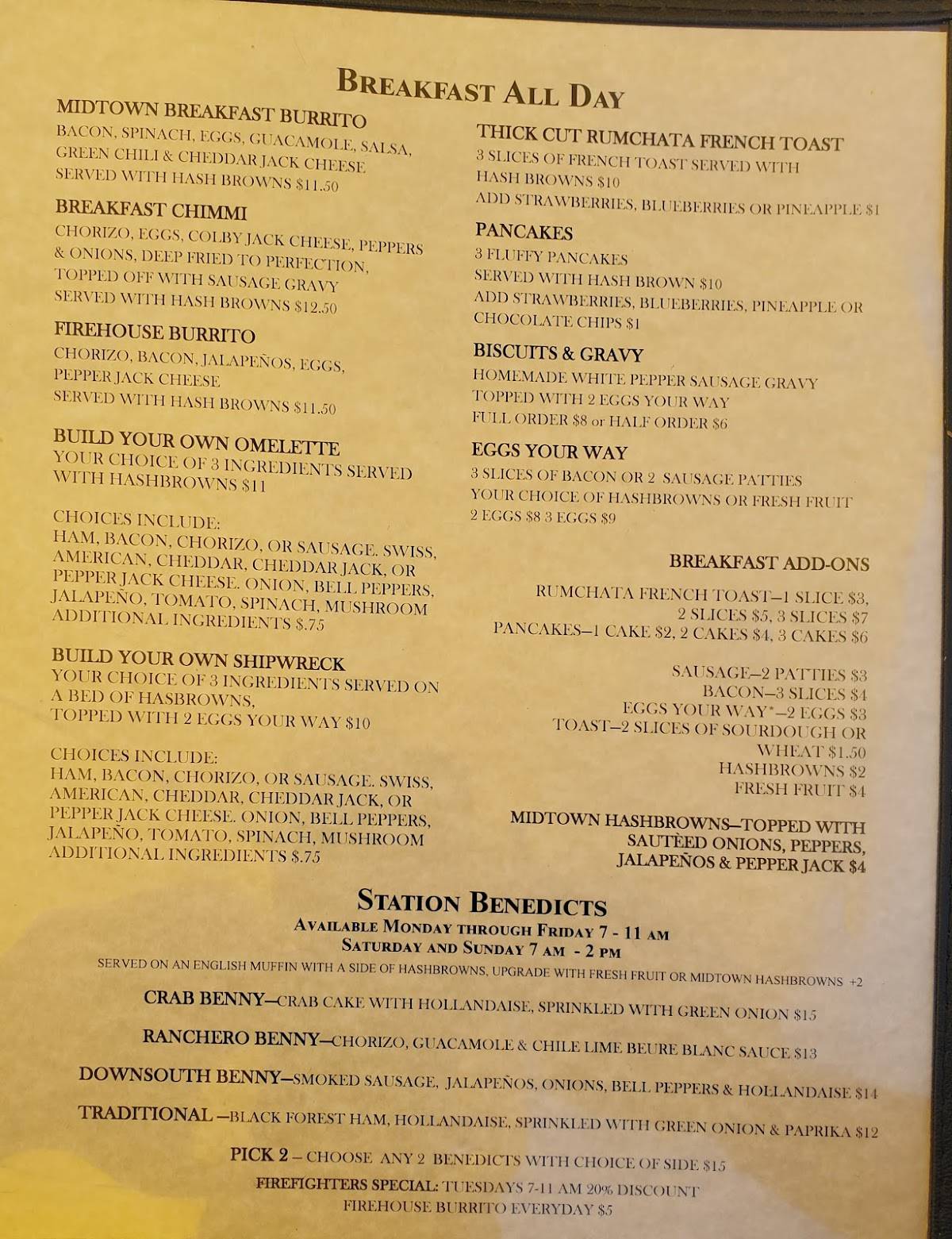 Menu at Midtown Station pub & bar, Cedar Rapids